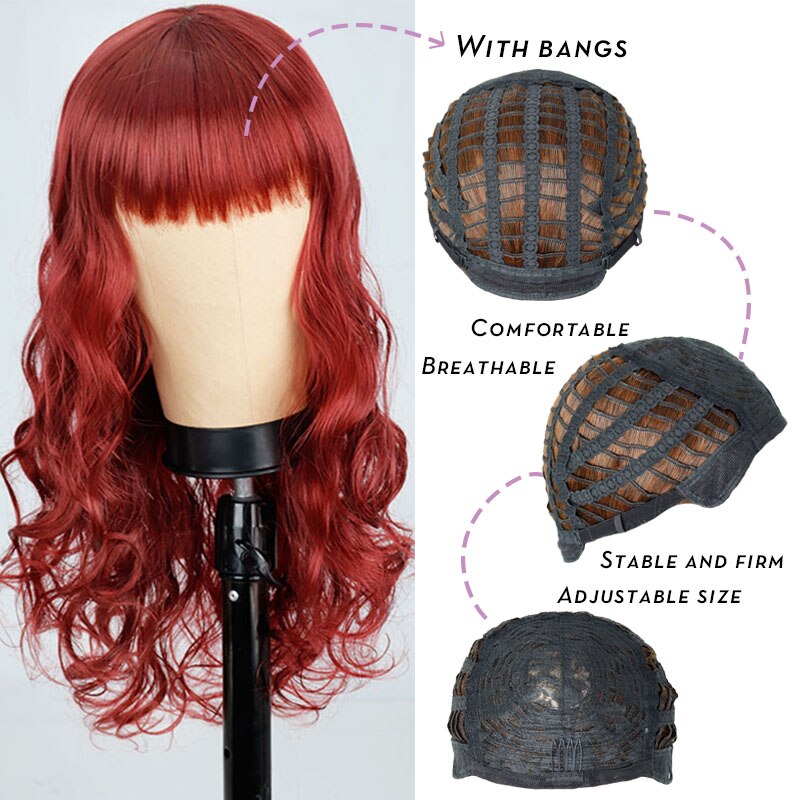 Long Ombre Red Heat-resistant Wig Synthetic Cospla... – Grandado