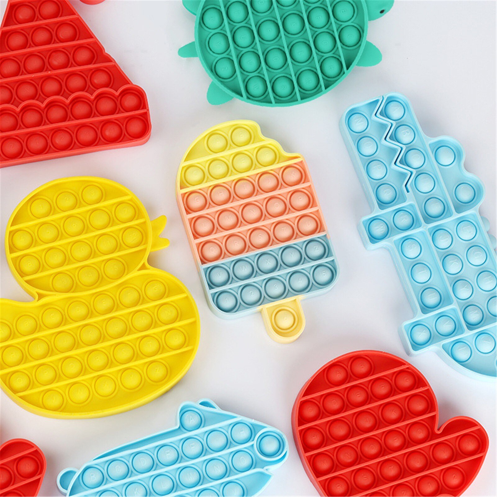 Push Bubble Fun Ijs Vormige Popit Kinderen Silicon... – Vicedeal