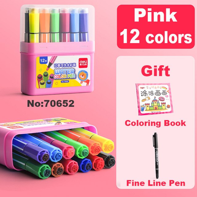Deli Water Color Pen For Kids Painting Creation Wi... – Grandado