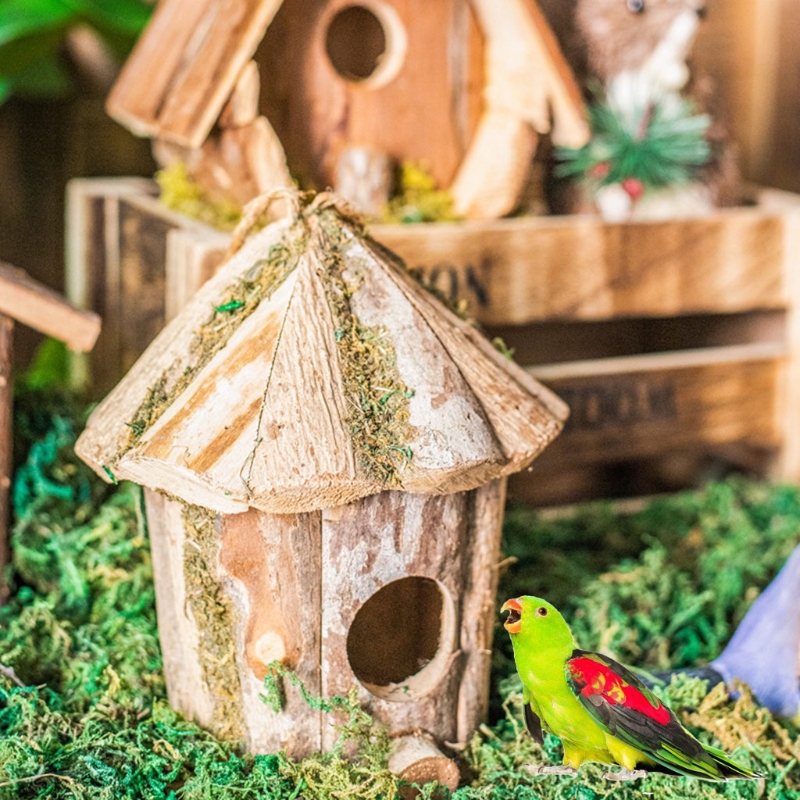 Wooden Bird Nesting Breeding Box House Parakeet Ma... – Grandado