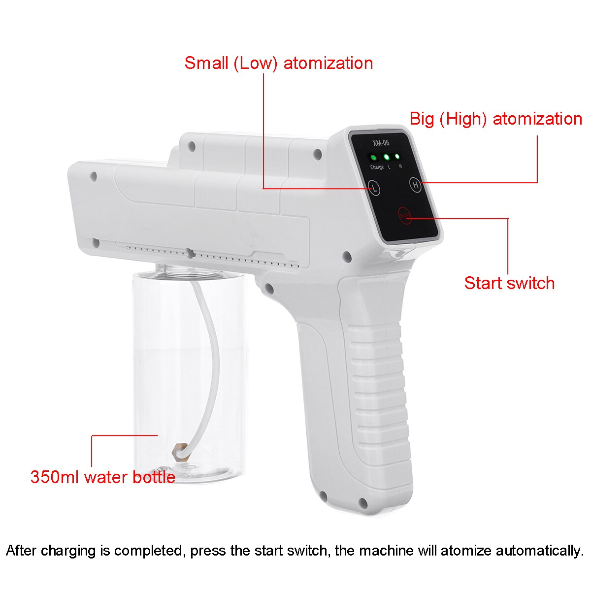 1600W 350ML Blue Light Nano Steam Atomizing Fogger... – Grandado