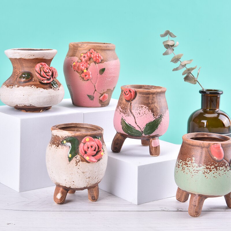 Cute Funny Succulents Mini Ceramic Vase Fluffy Cer... – Vicedeal