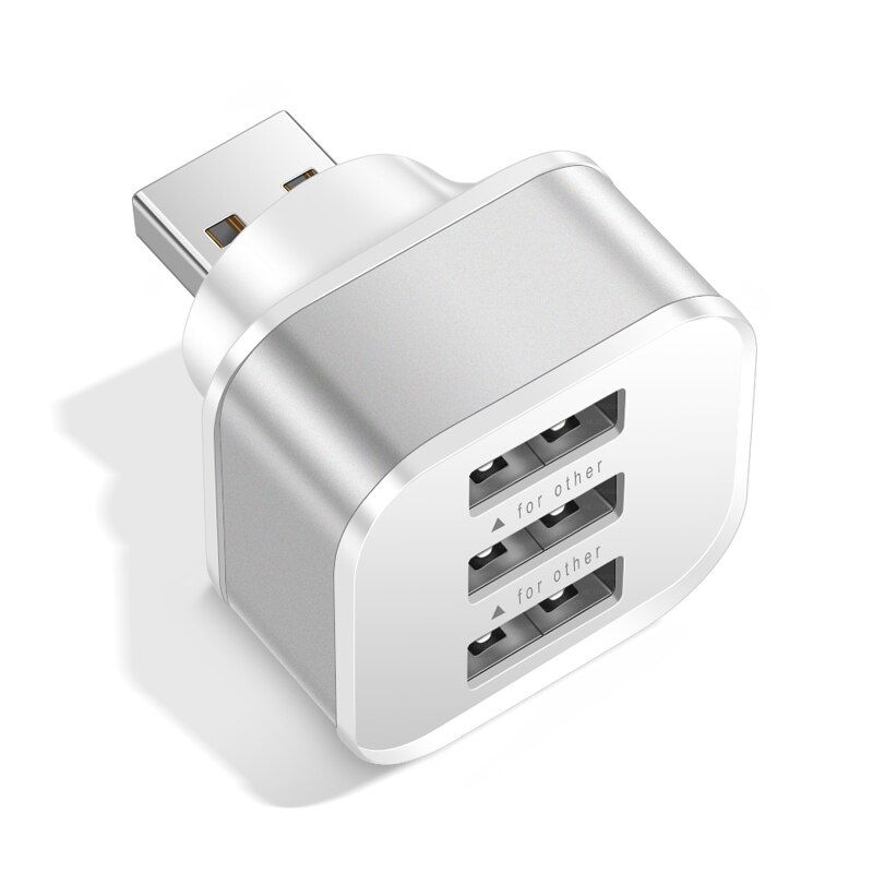 3 Port USB Slots Adaptor USB 3 in 1 2.0 Multple US... – Grandado