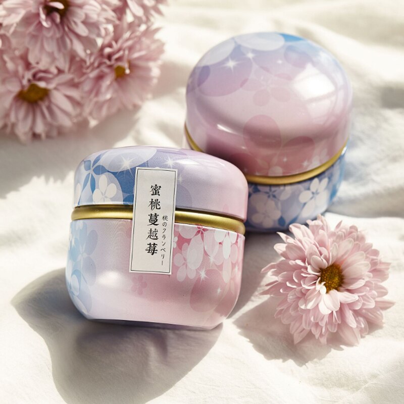 Retro Round Tin Box Flower Tea Containers Candle C... – Vicedeal