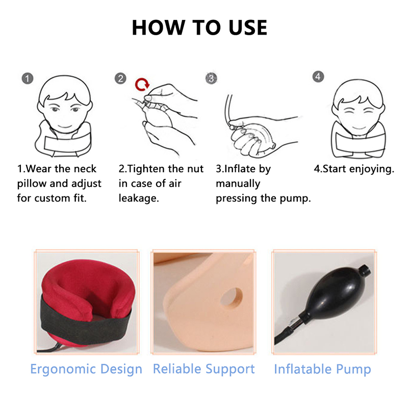 Inflatable Air Cervical Traction Device Neck Suppo... – Grandado