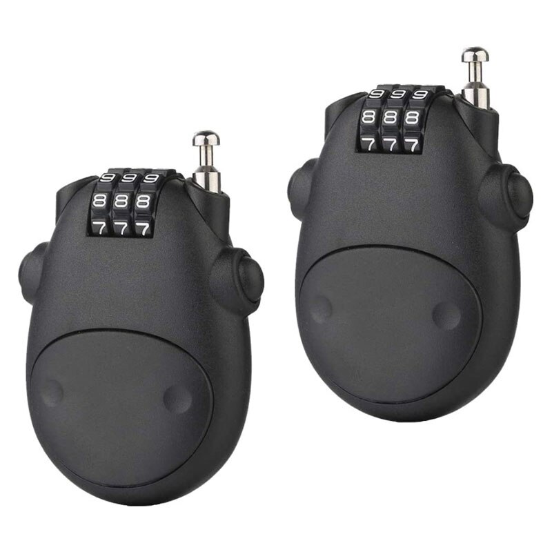 2Pcs Bicycle Cable Lock Travel Padlock Portable Mi... – Grandado