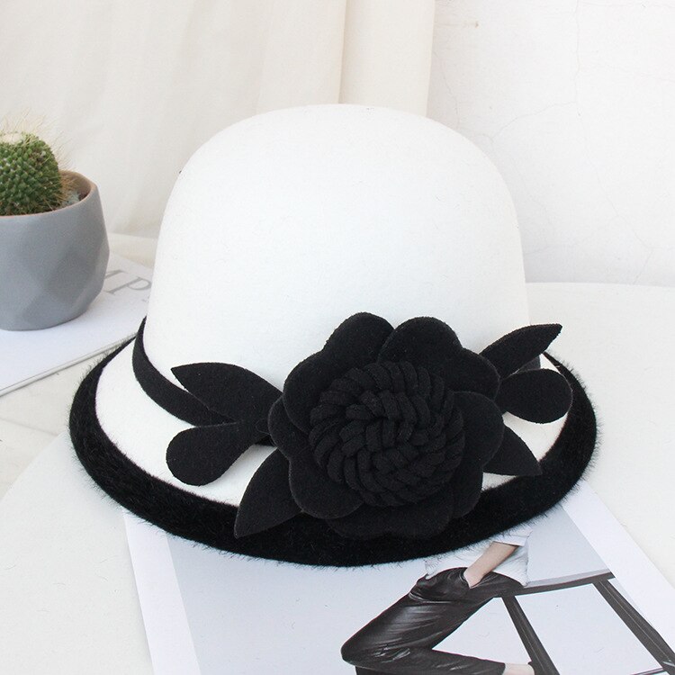 Women Bucket Hat Wool Hat Woolen Hats Woman Party ... – Grandado