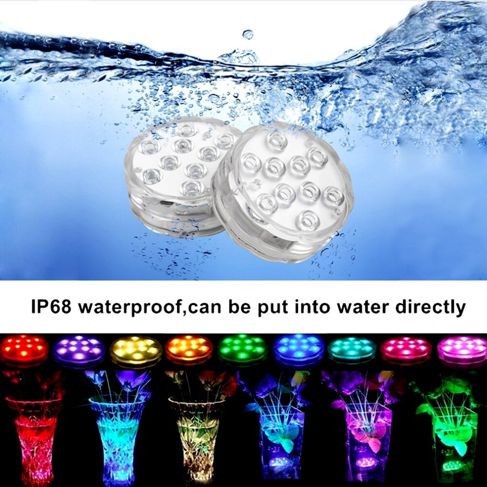 10 Led Afstandsbediening Knop Licht Dompelpompen L... – Grandado