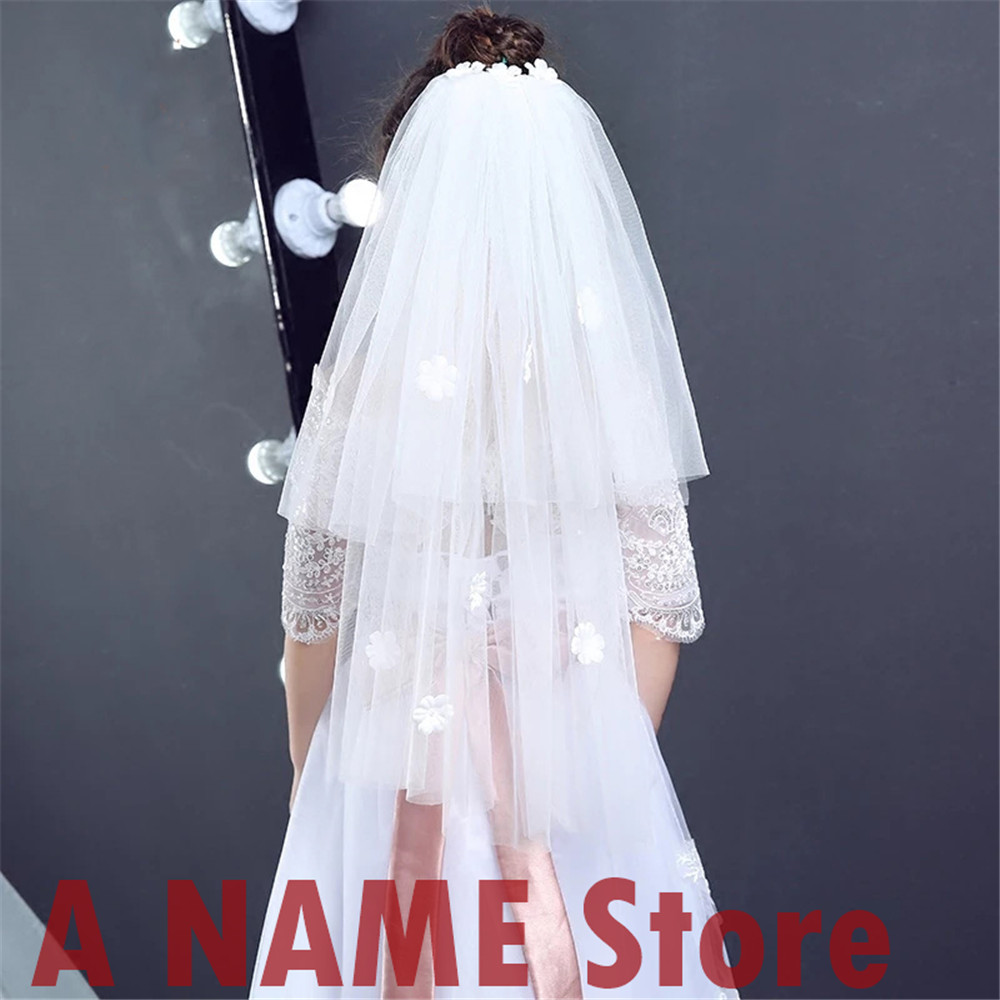 White Ivory Kids Girls First communion Veils Tulle... – Grandado