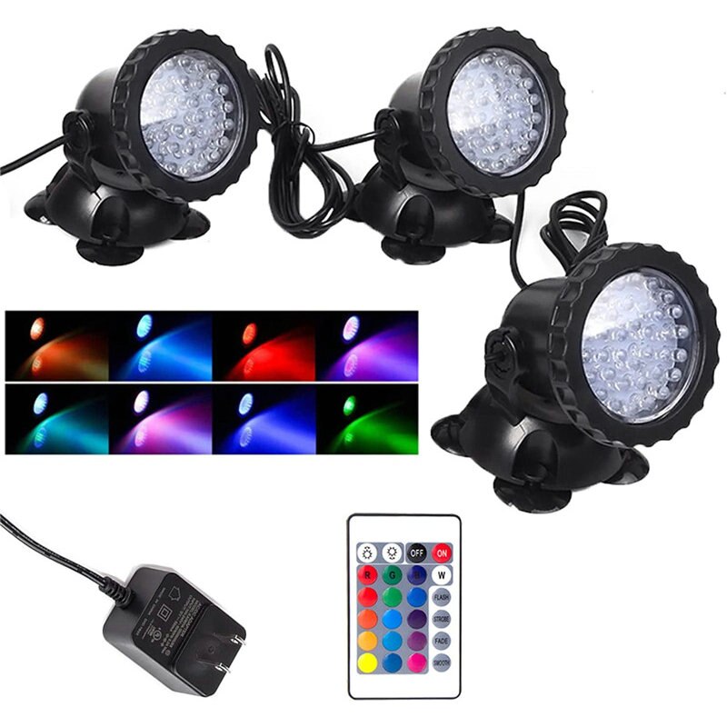 RGB LED Underwater Lights IP68 Waterproof Aquarium... – Vicedeal
