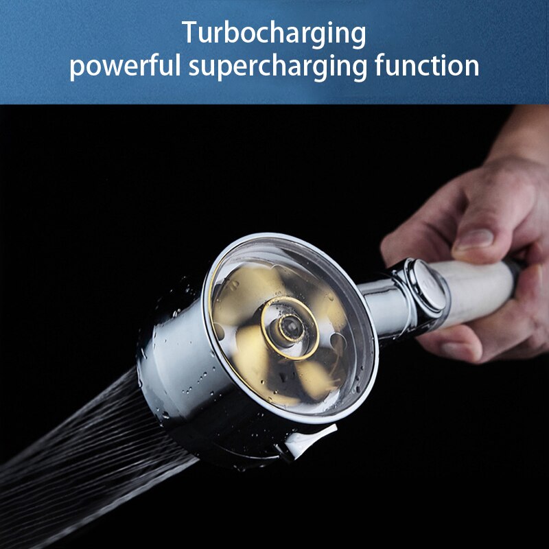 3 Mode Turbo Shower Head Water Saving Flow Adjust ... – Grandado