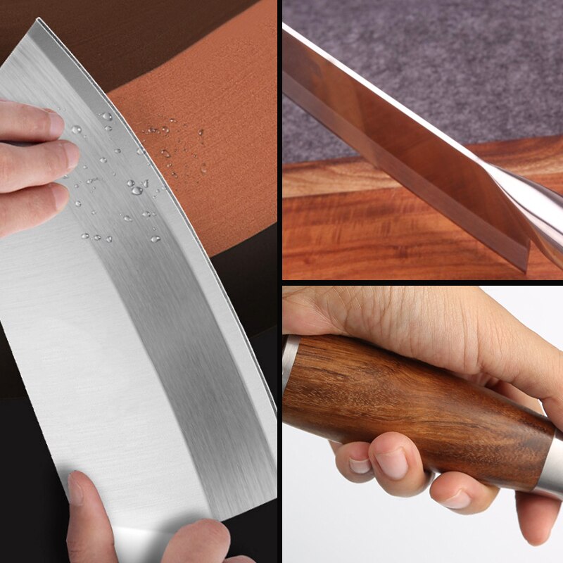 8-inch Chinese Kitchen Knife Stainless Steel Meat ... – Grandado