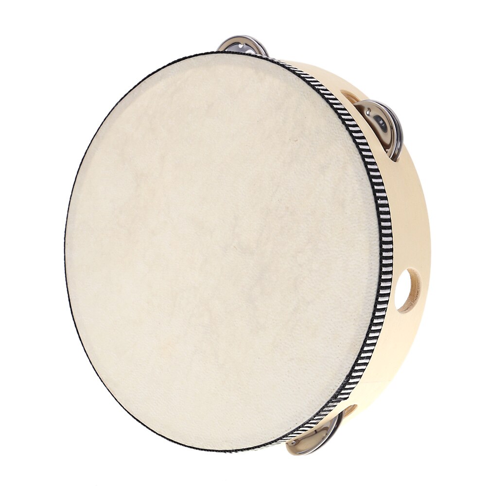 8 "Hand Held Tamboerijn Drum Bell Birch Metalen Ji... – Grandado