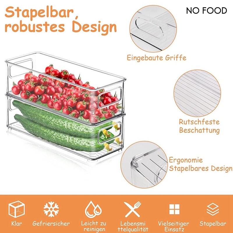 Fridge Organiser Set Stackable Small Fridge Boxes ... – Vicedeal