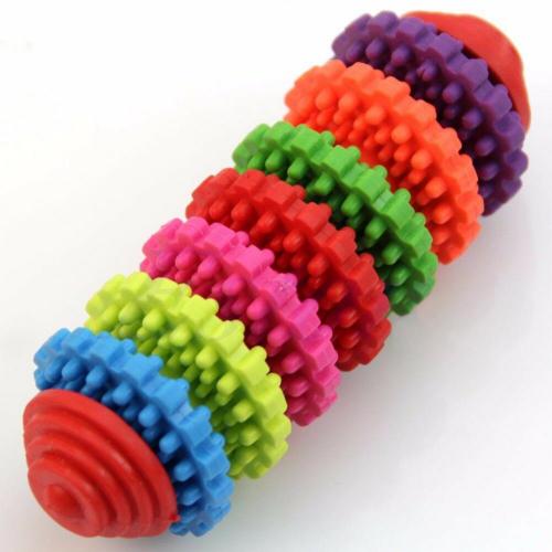 Colorful Rubber Dog Toy Pet Dog Puppies Teether Ch... – Grandado