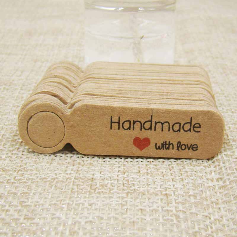 100pcs Letter Printing Kraft Paper Tags Label For ... – Vicedeal
