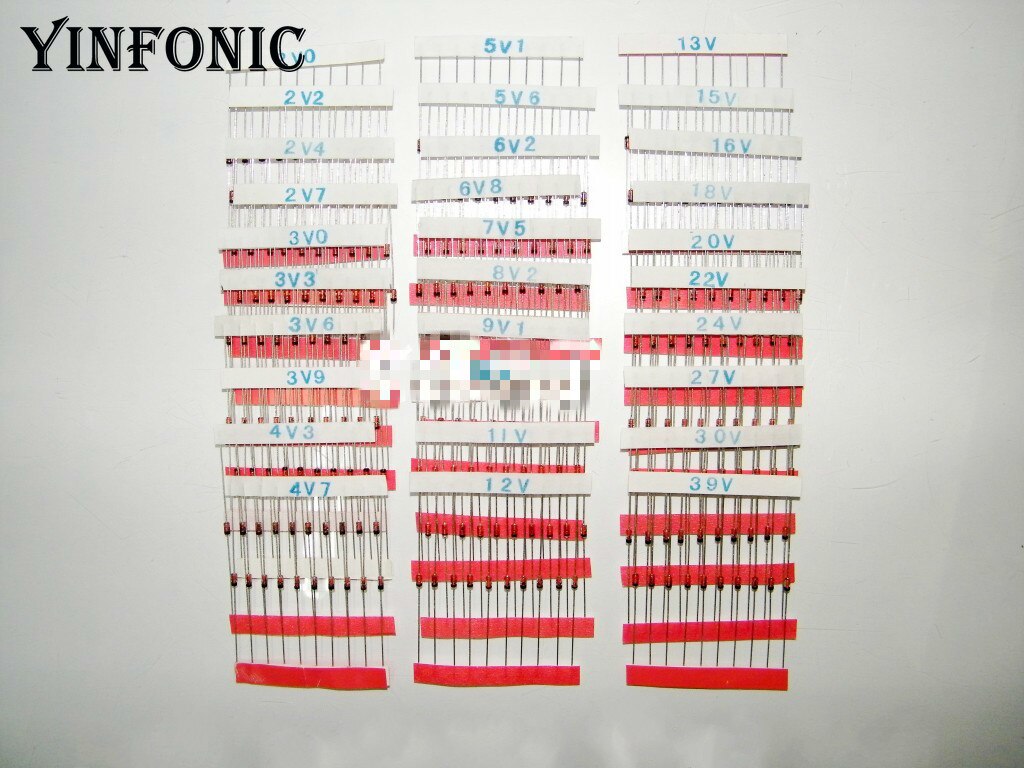 30 Waarde 0.5W 1/2W Zenerdiode Sample Pakket 300Pc... – Vicedeal