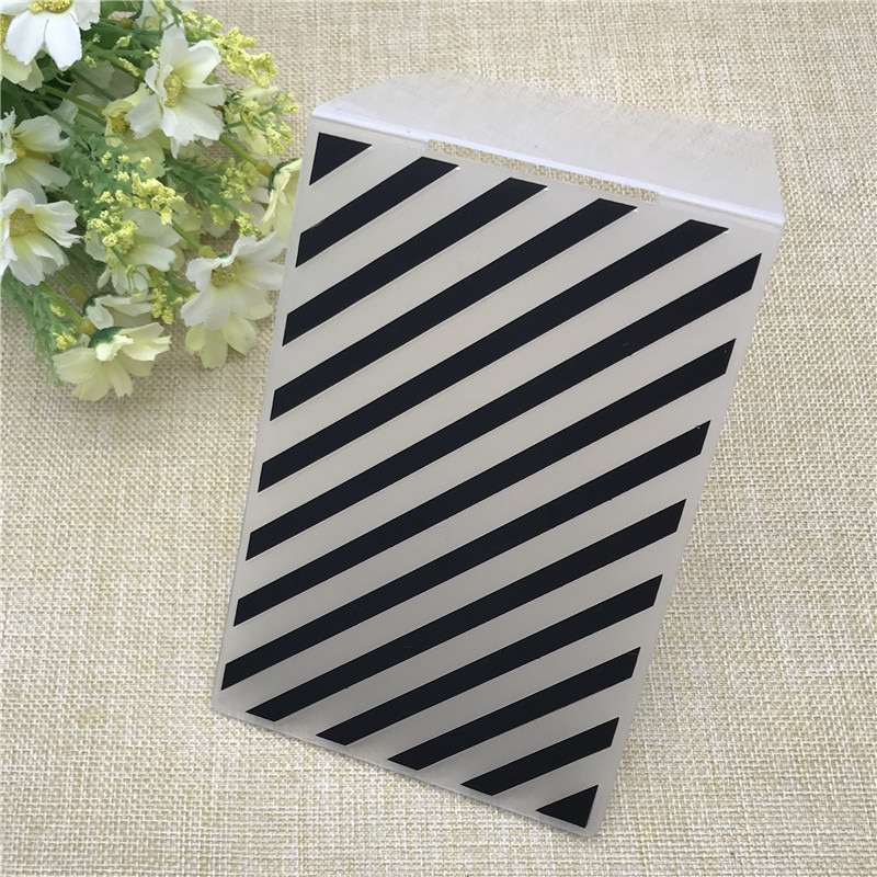 Diagonal stripes Plastic Embossing Folder For Scra... – Vicedeal