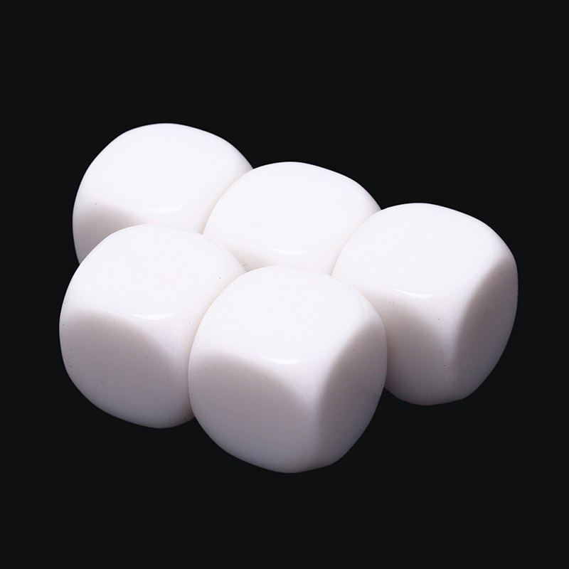 5Pcs/Lot 20mm Dice White Rounded Corner D6 Can Wri... – Vicedeal