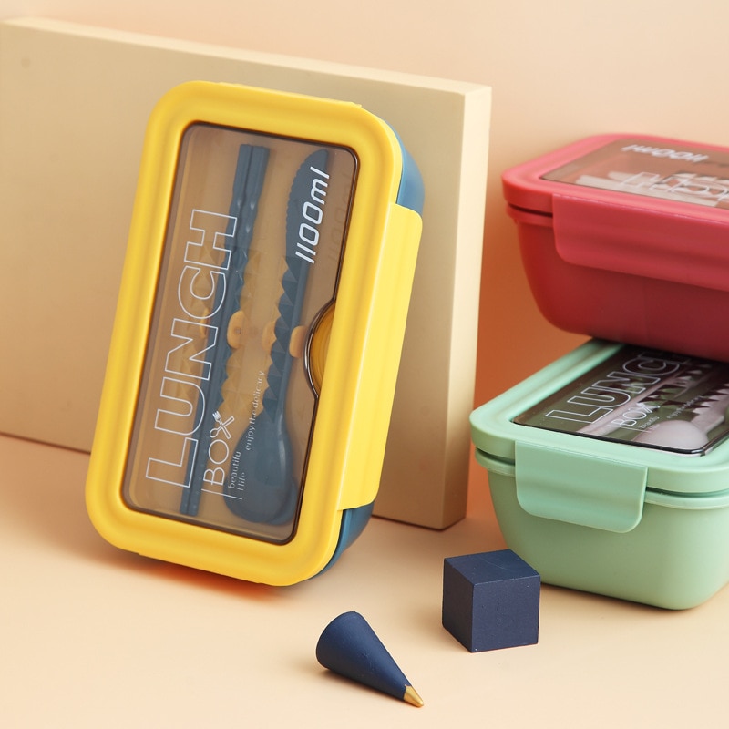 1100ml Microwave Lunch Box Portable 2 Layer Food C... – Vicedeal