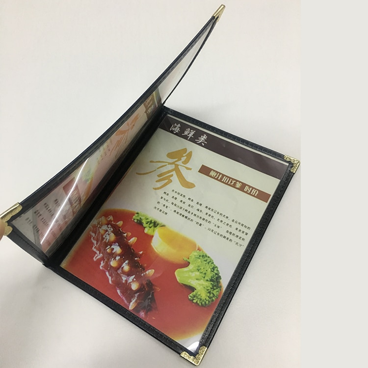 A5 2 sheets 4 pgaes plastic menu cover, presentati... – Vicedeal