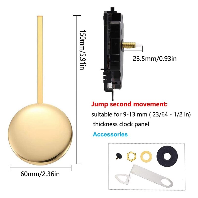 DIY Pendulum Clock Movement Mechanism with 4 Pairs... – Grandado