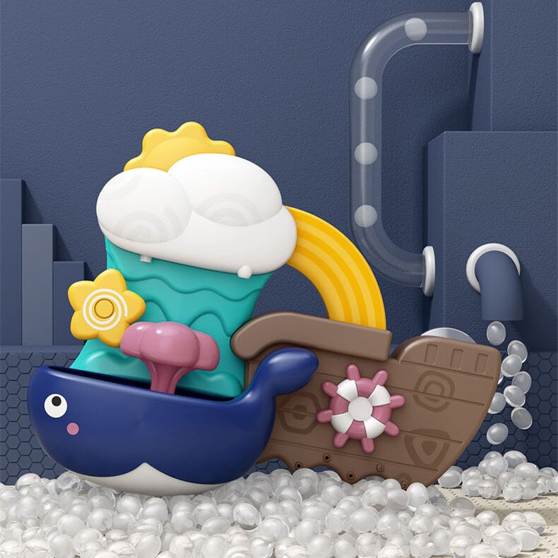 Bath Toys Baby Water Spray Toy Game Whale Cloud Mo... – Grandado