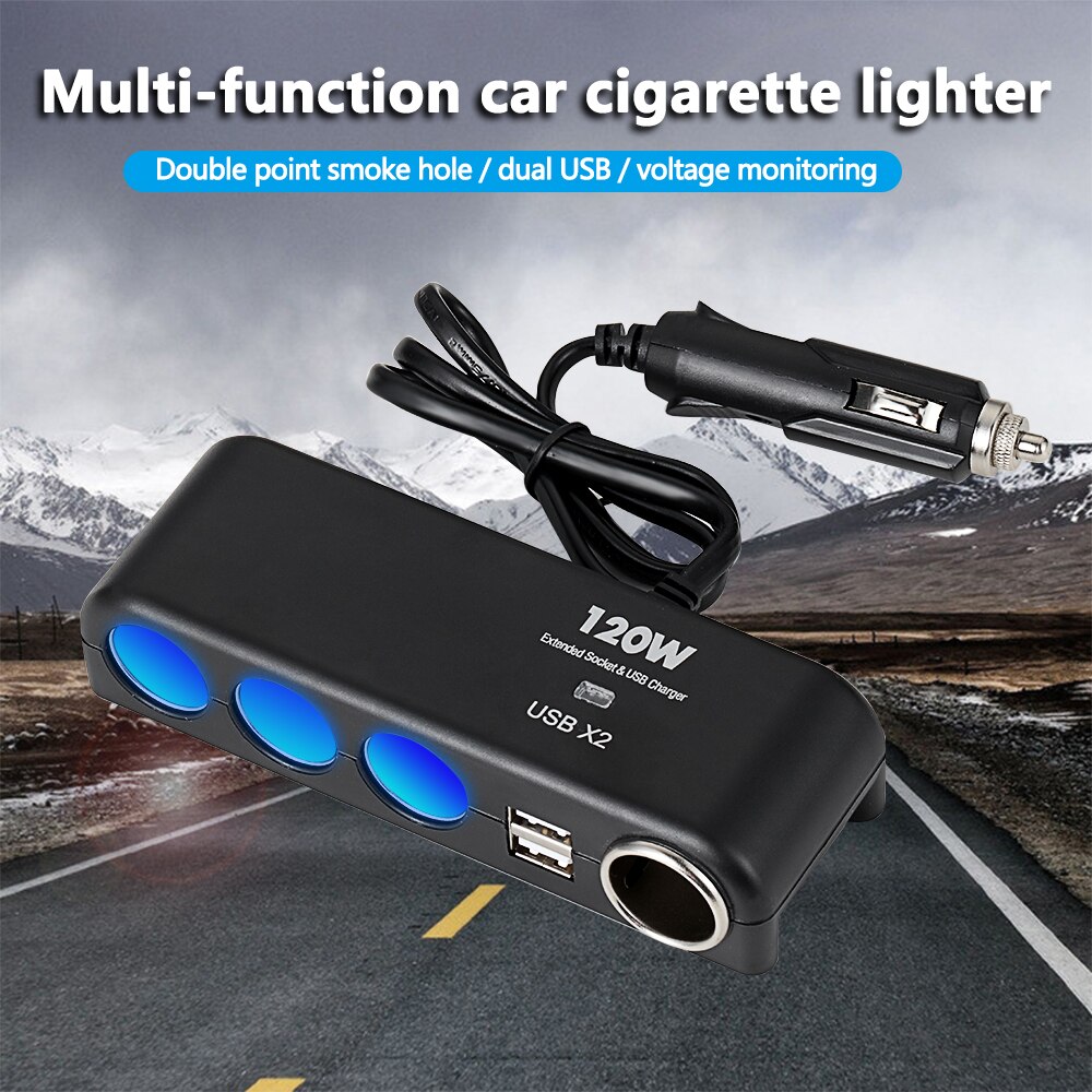 4 Ports Universal Car Cigarette Lighter Adapter So... – Grandado