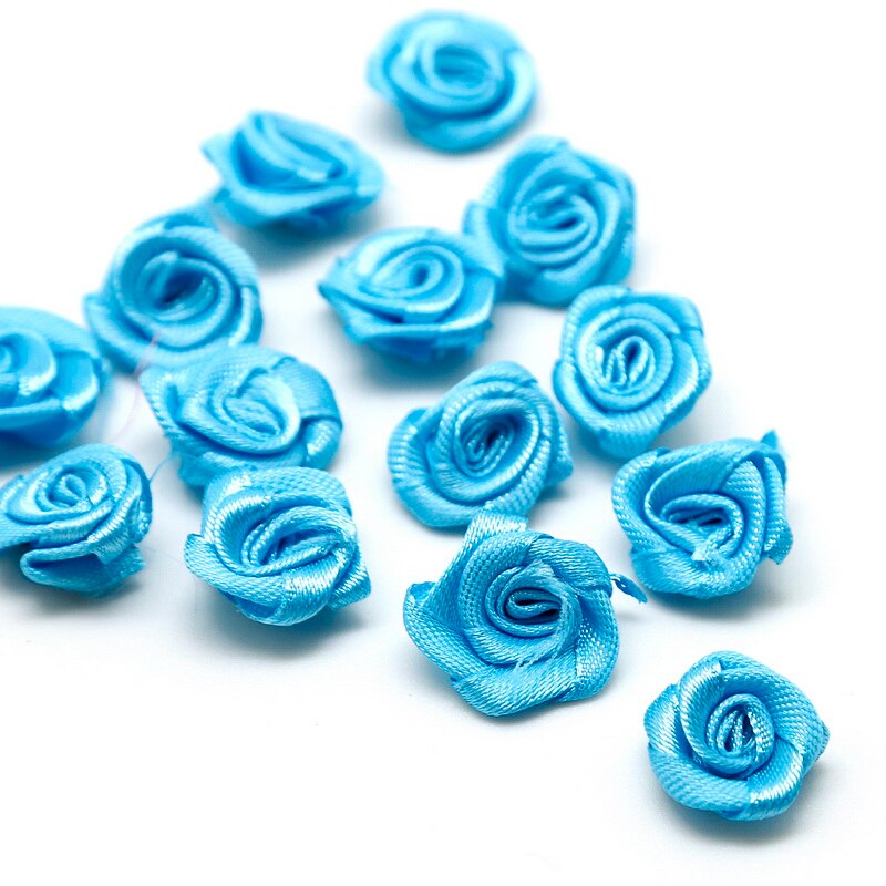 100 stks/partij Mini Satijnen Lint Rose Bloem Roze... – Grandado