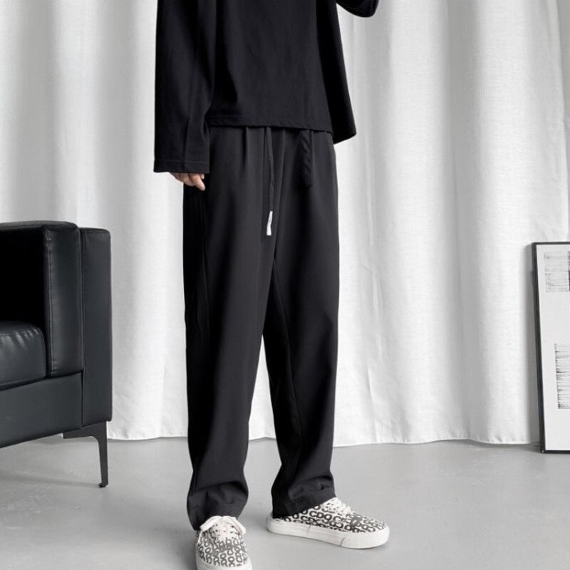 Autumn Straight Casual Pants Men's Solid Color Bus... – Vicedeal