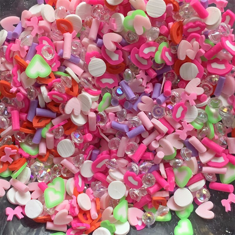 65G Slime Hart Lip Polymer Clay Slice Sprinkles Mi... – Vicedeal