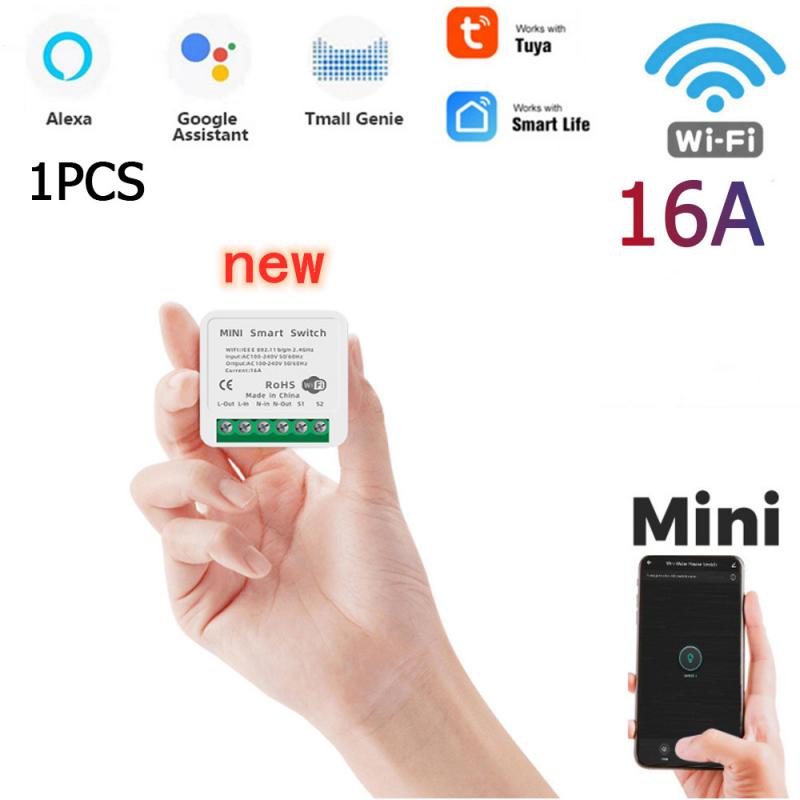 8Pcs 16A Mini Smart Wifi Diy Switch Ondersteunt 2 ... – Vicedeal