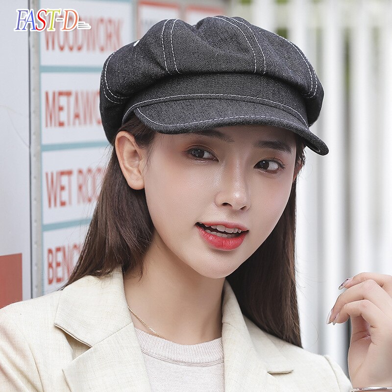 Spring Blue Cowboy Octagonal Hat Girl'S Japan Hara... – Vicedeal