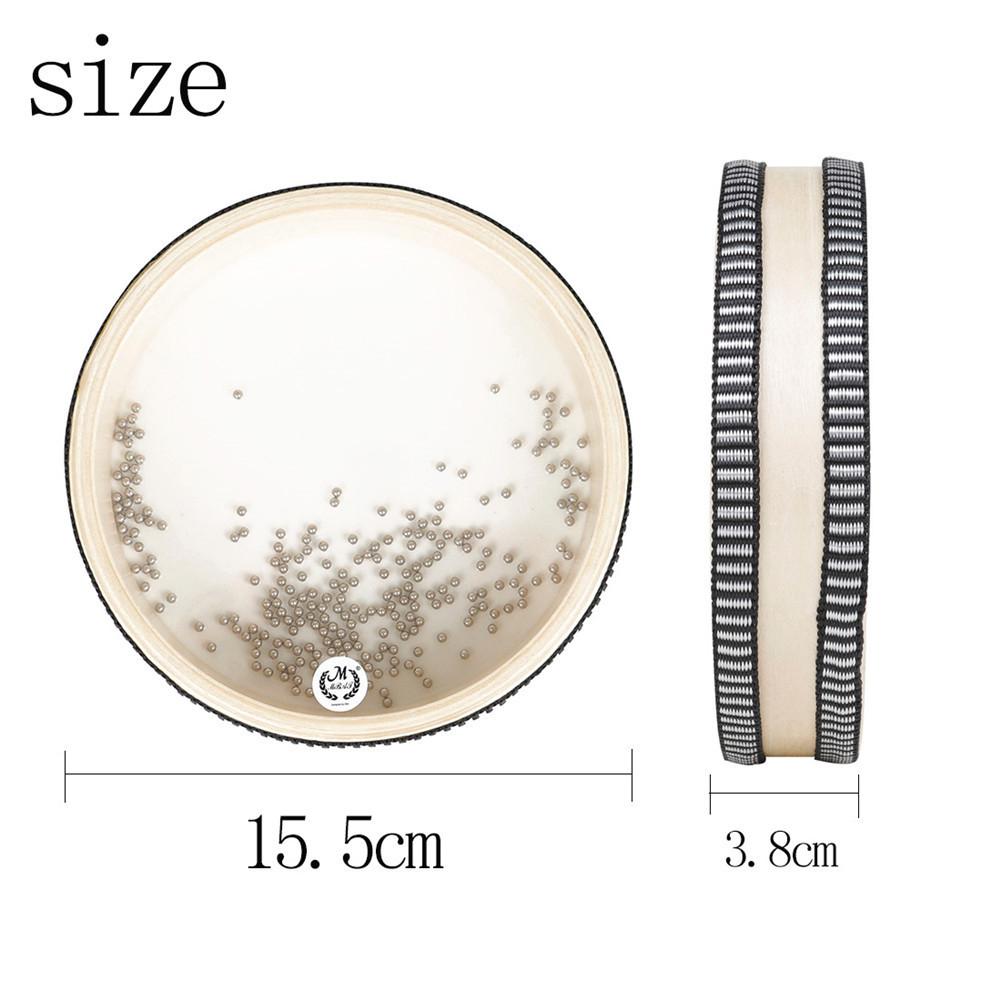 6-inch Ocean Drum Double-sided Transparent Wooden ... – Grandado