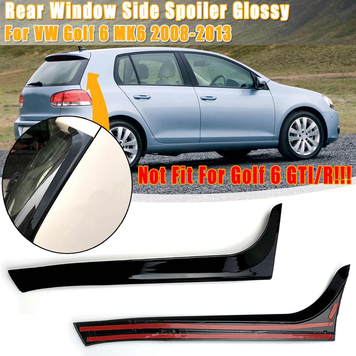 2 Stuks Auto Achterruit Side Spoiler Wing Canard C... – Grandado