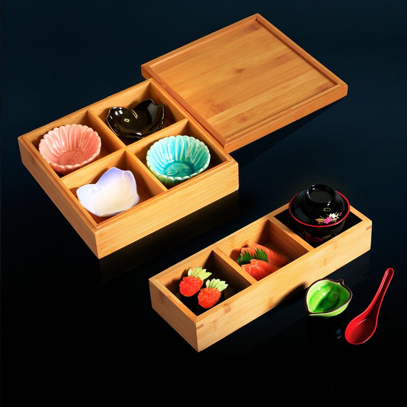 Japanese Art Bamboo and Wood Multi-grid Nine-grid ... – Vicedeal