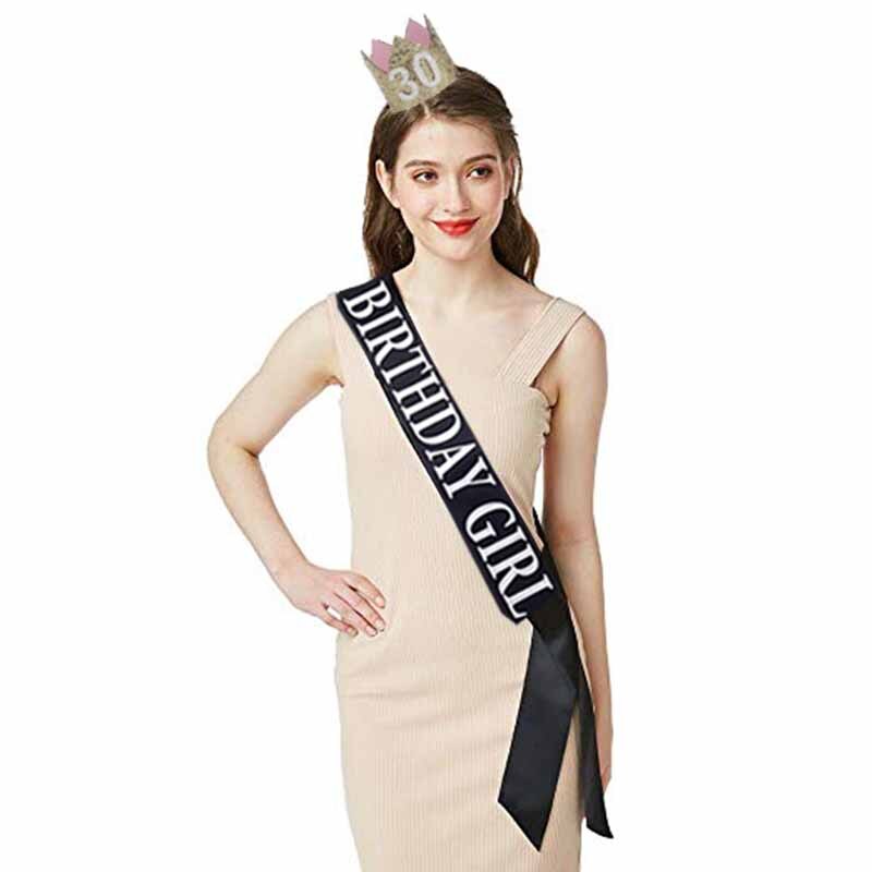 Princess Tiara Crown sash 18th 20th 21st 30th 40th... – Grandado