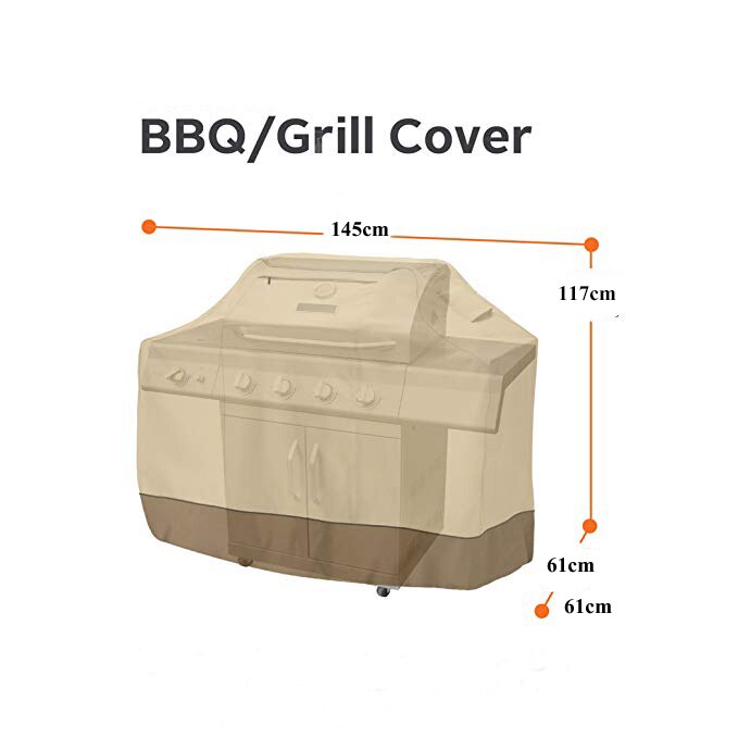 Beige Waterdichte BBQ Grill Barbeque Cover Outdoor... – Grandado