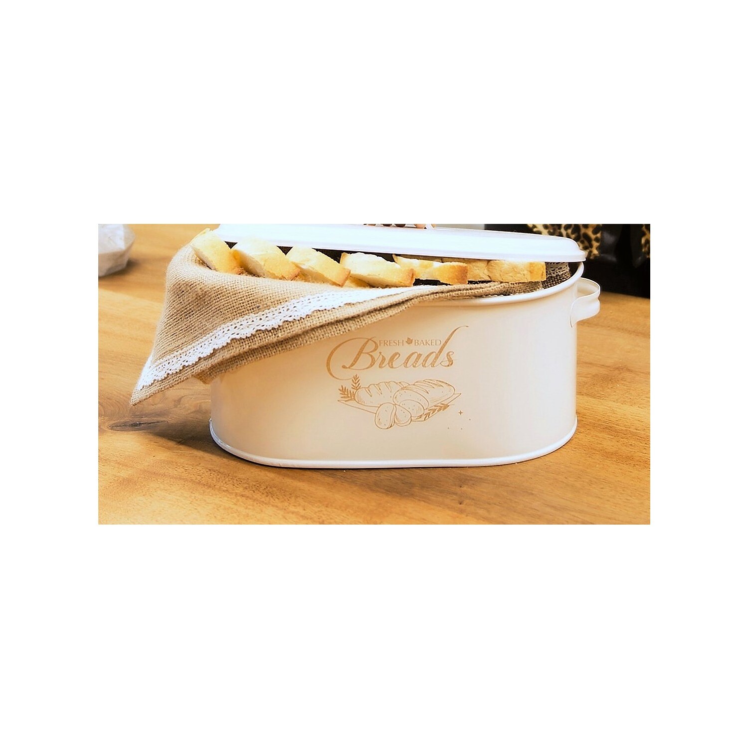 Lavin Metal Bread Box Kitchen Layout Organize Stor... – Vicedeal