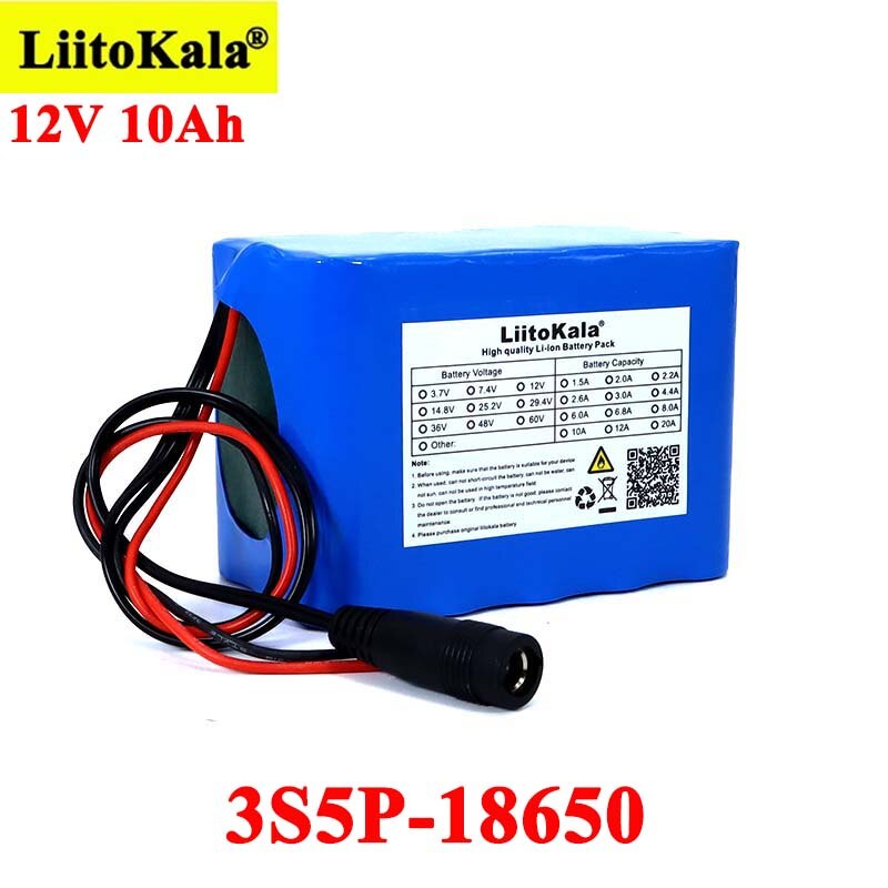 Liitokala 12V 10Ah 18650 li-lon battery pack 10000... – Vicedeal