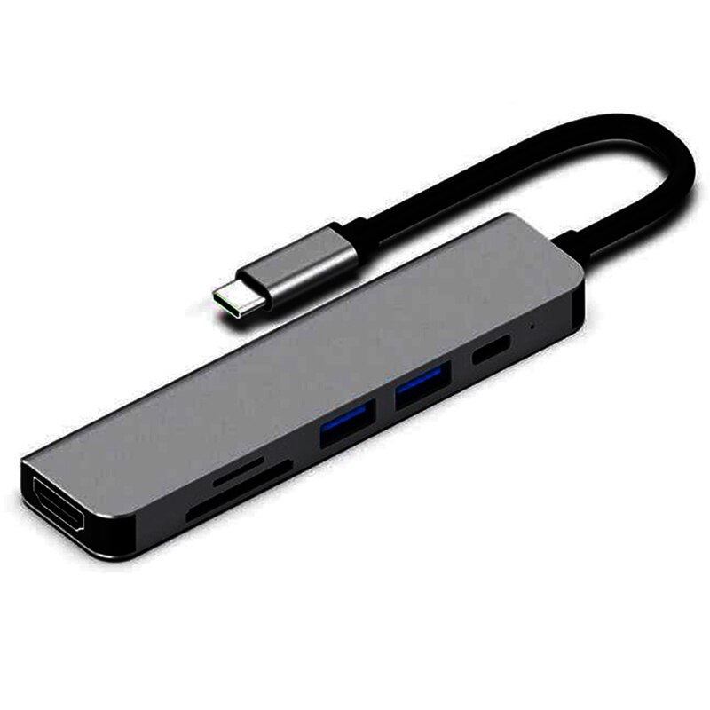 Usb Hub C Hub Adapter 6 In 1 Usb C Naar Usb 3.0 Hd... – Vicedeal
