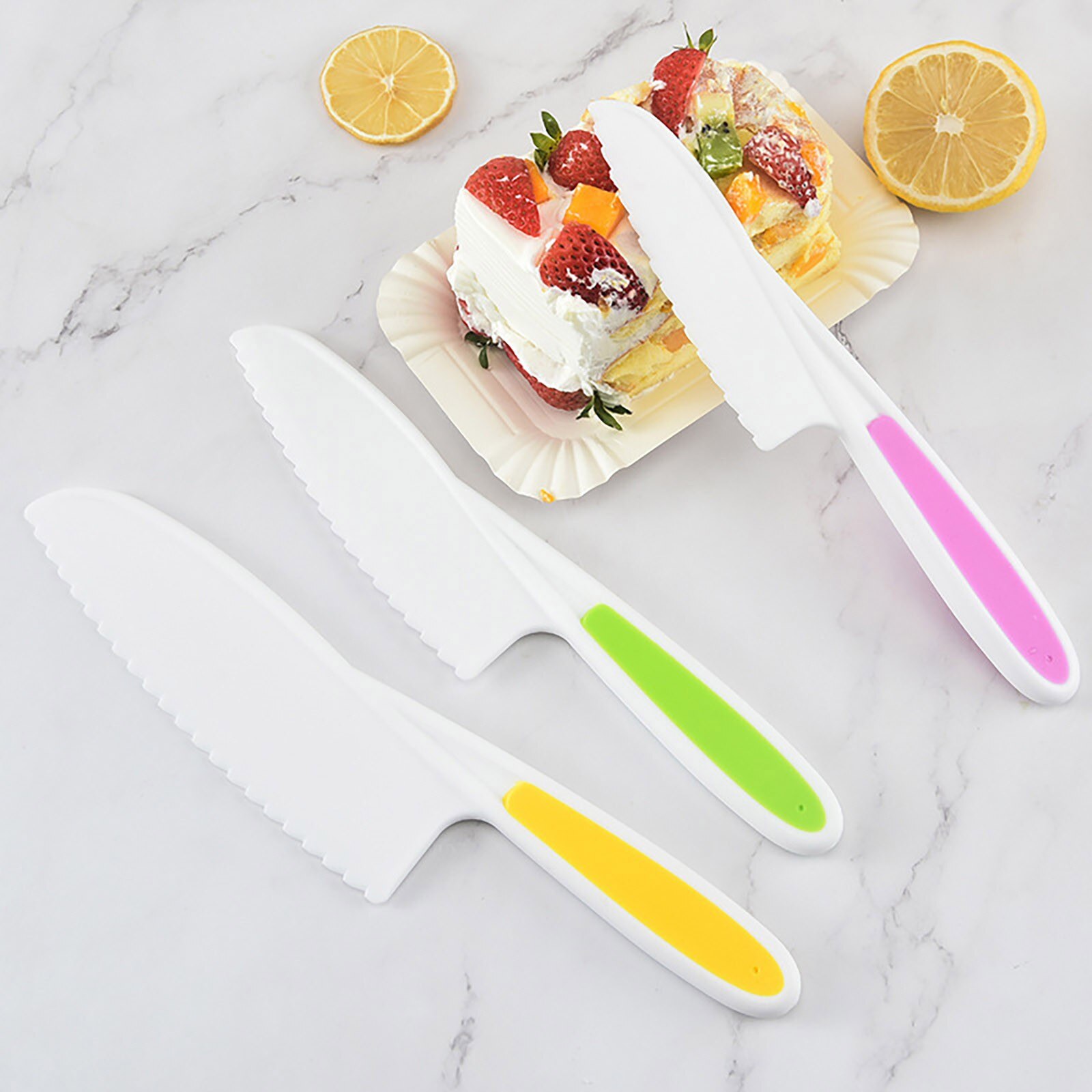 Children's Kitchen Baking Knife Set Safety Plastic... – Grandado