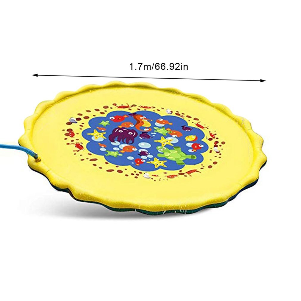 100/170cm Kids Inflatable Water Spray Pad Round Wa... – Grandado