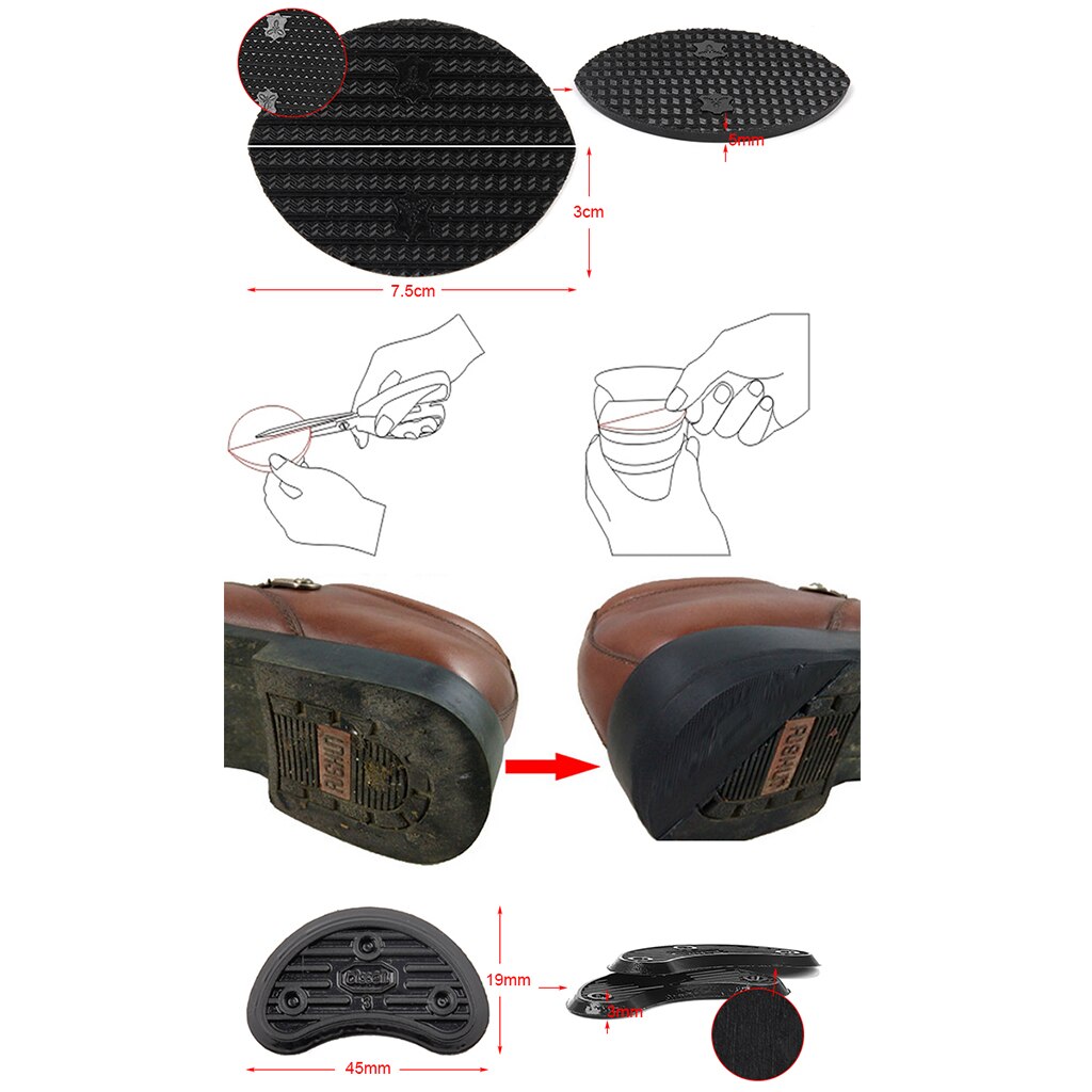 Anti Slip Woman Shoe Sole Heel Stick & Tips Rubber... – Vicedeal