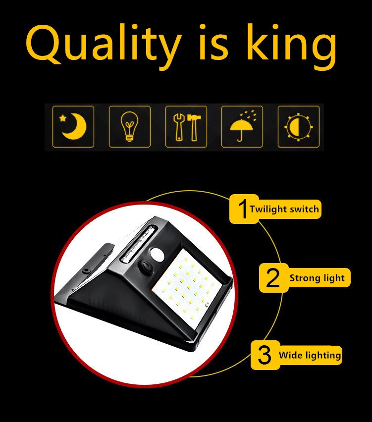 Solar wall lamp human body induction garden lamp o... – Grandado