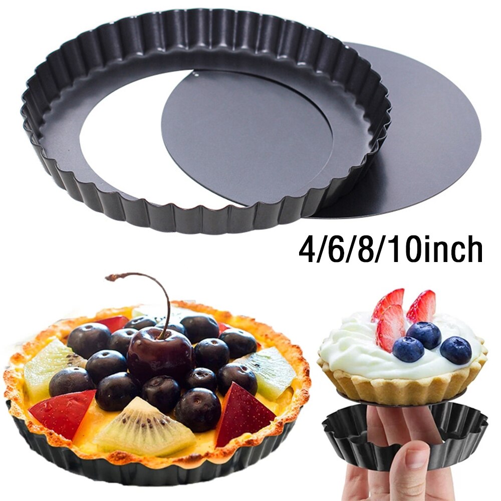 4/6/8/10 Inch Flan Pan Molds Non-stick Tart Quiche... – Grandado