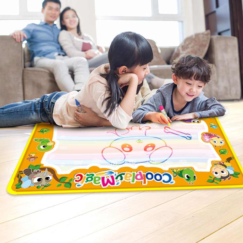 4 Types Rainbow Magic Water Drawing Mat & 2 Pens D... – Grandado