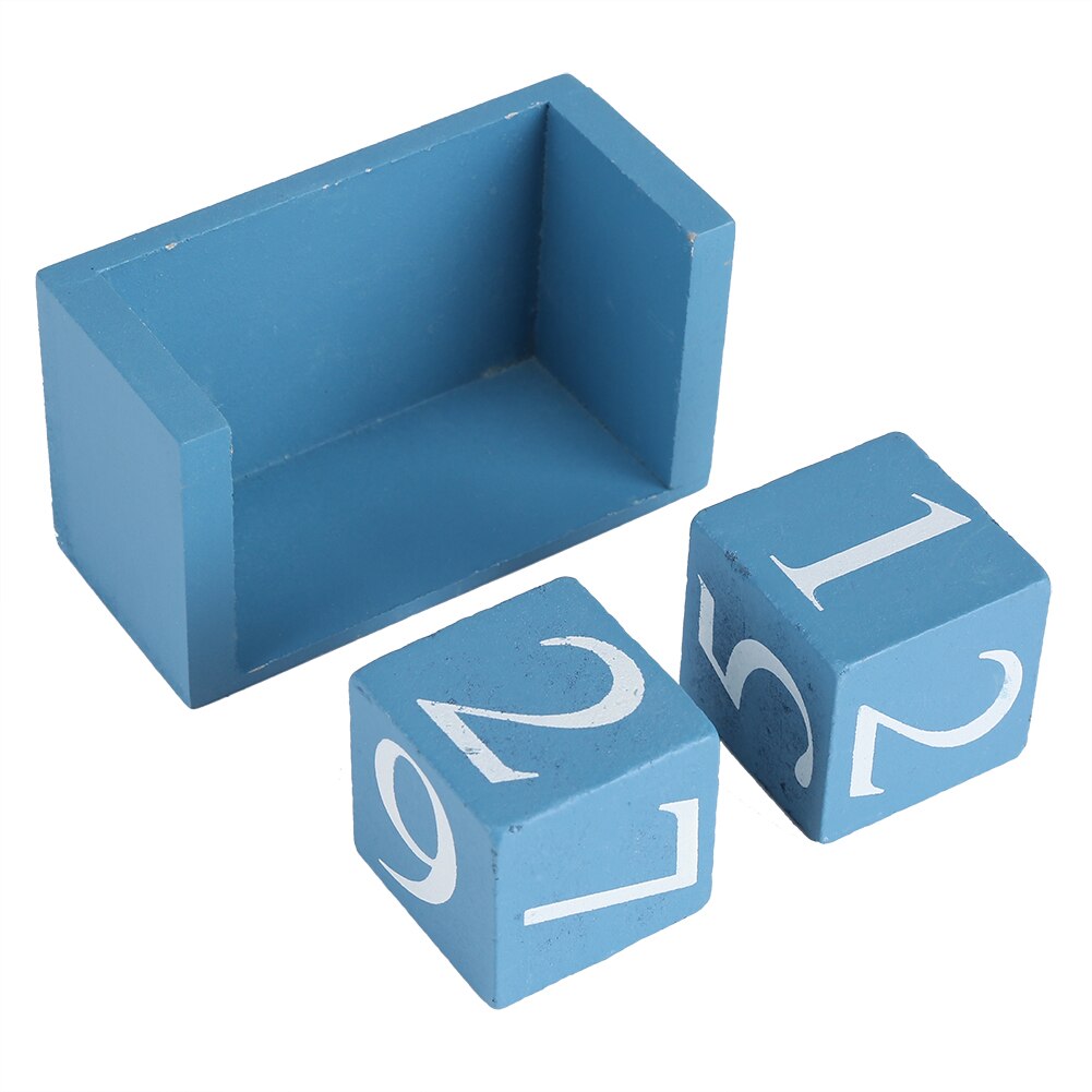 Vintage Wooden Calendar Desktop Wood Block Month D... – Grandado