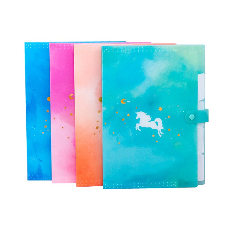 Multi-layer Dream Unicorn A4 File Holder Cute PVC ... – Grandado