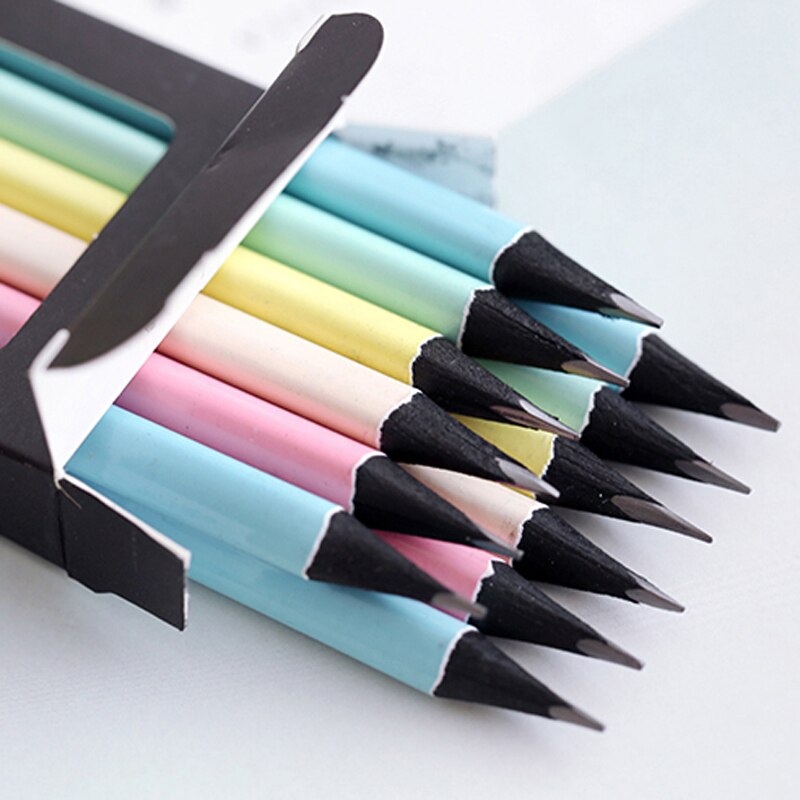 12 Pcs/Lot Candy Color Pencil Black Wood Standard ... – Grandado